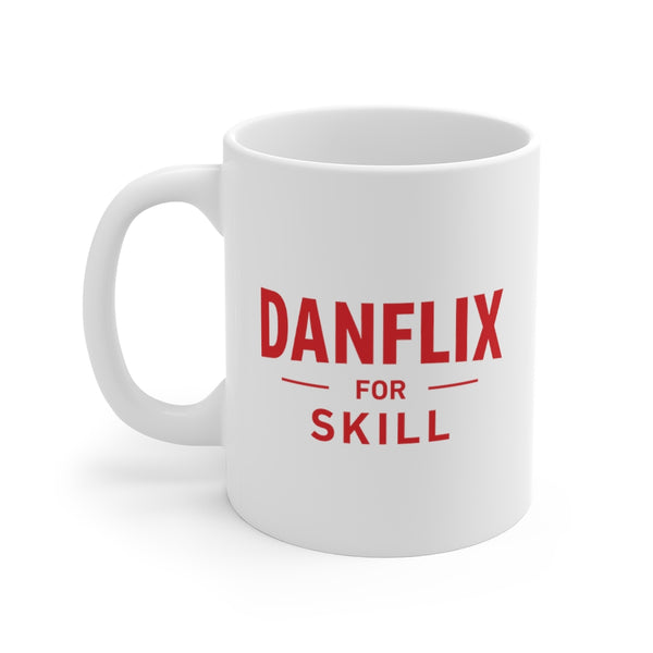 "Danflix For Skill" White Mug - The Dan Lok Shop